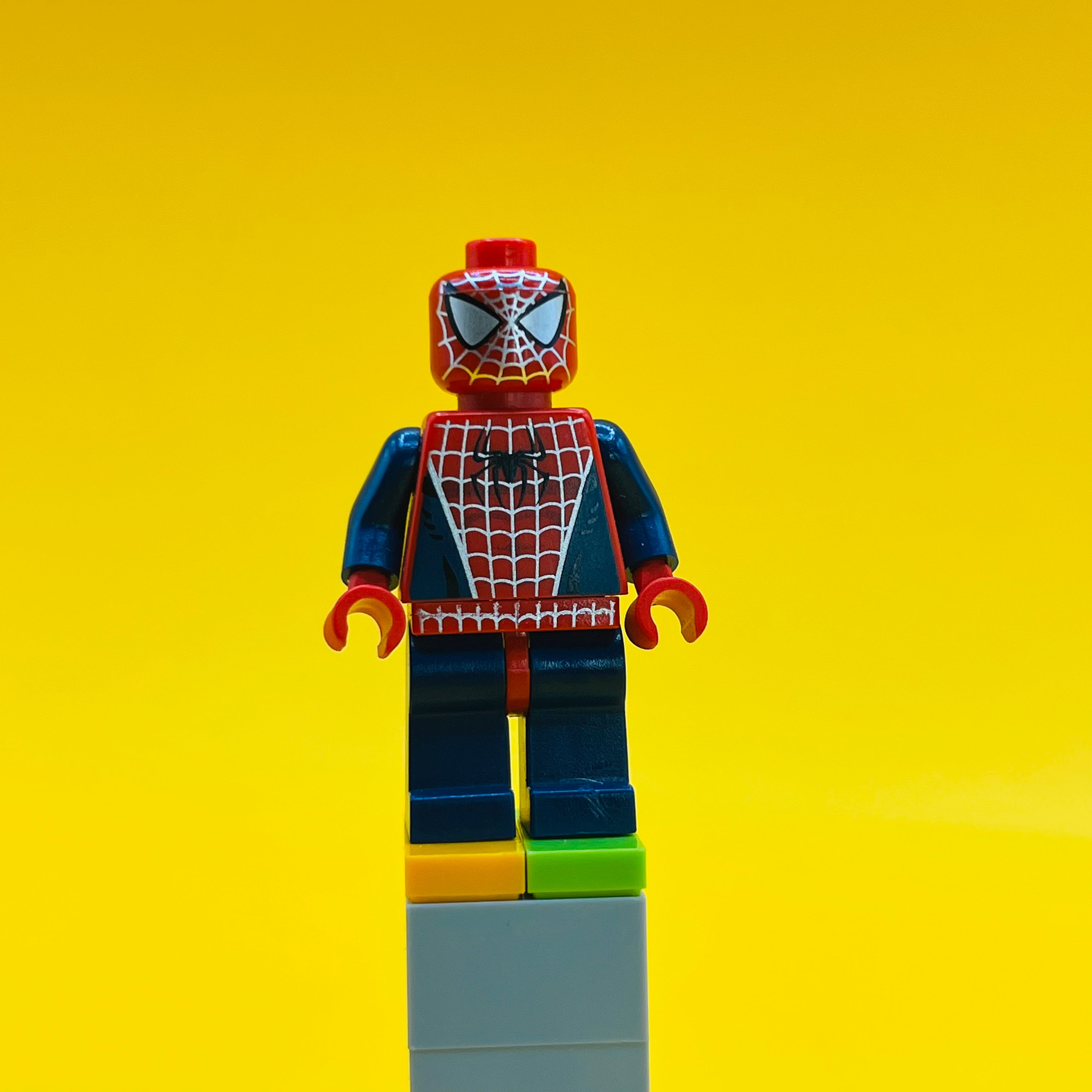 LEGO Spider-Man Minifigure Spider-Man 3 - Dark Blue Arms and Legs, Sil ...